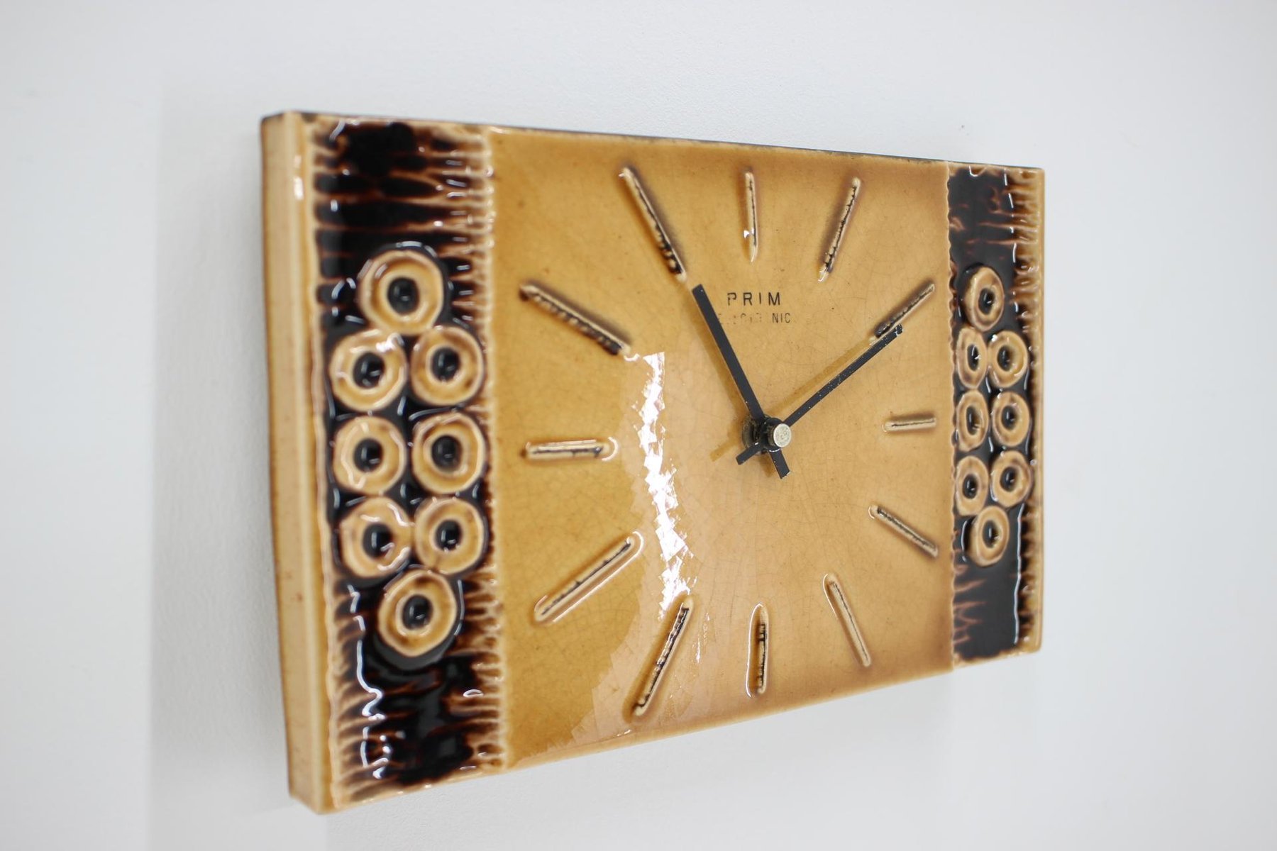 Mid-Century Ceramic Wall Clock by Prim, Czechoslovakia, 1960s for sale ...