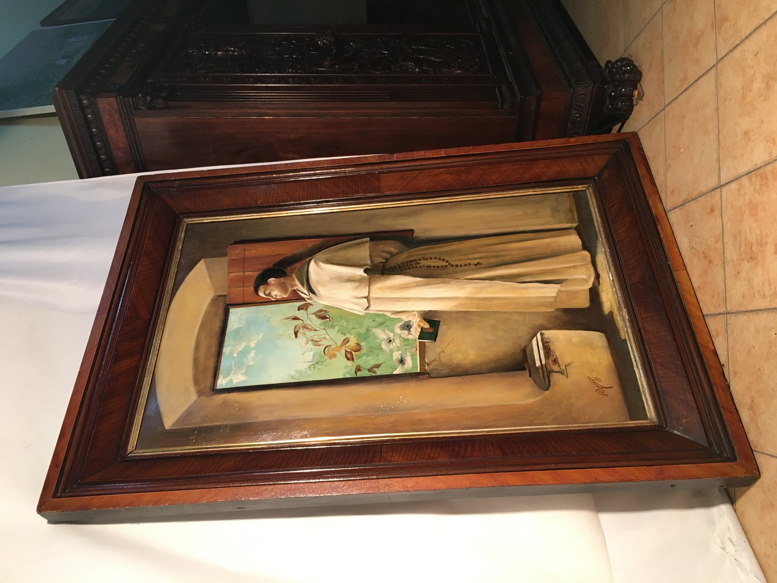 Friar, 1931, Oil on Board, Framed for sale at Pamono