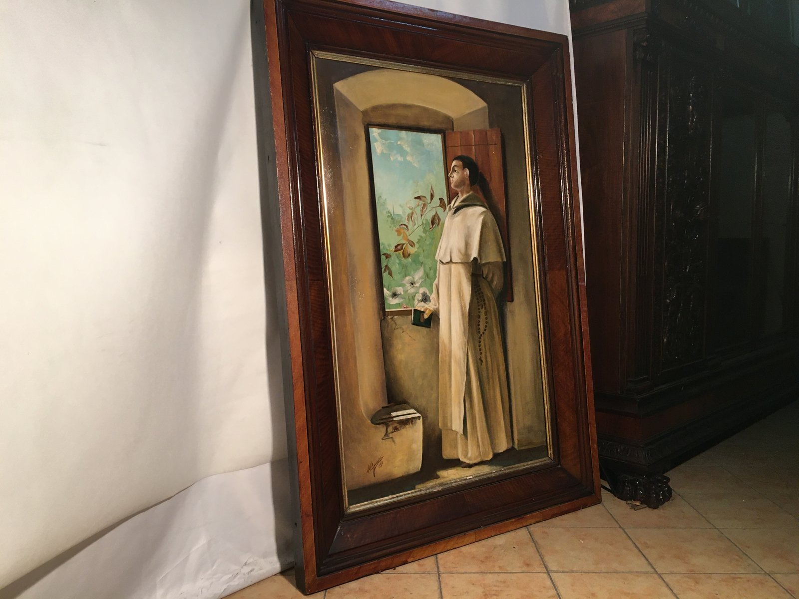 Friar, 1931, Oil on Board, Framed for sale at Pamono
