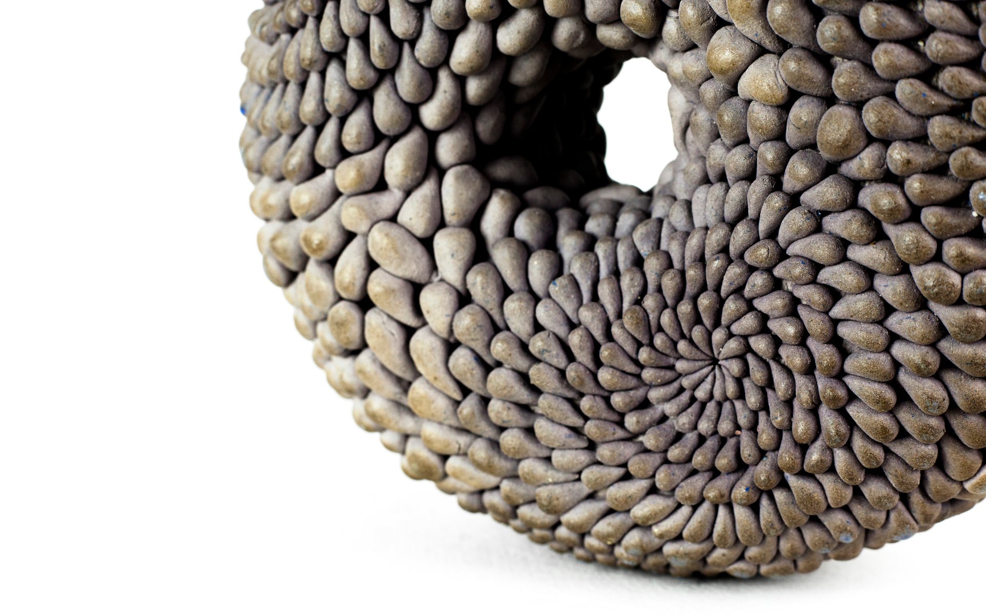 Hand-Patterned Restlessness Stoneware Sculpture for sale at Pamono