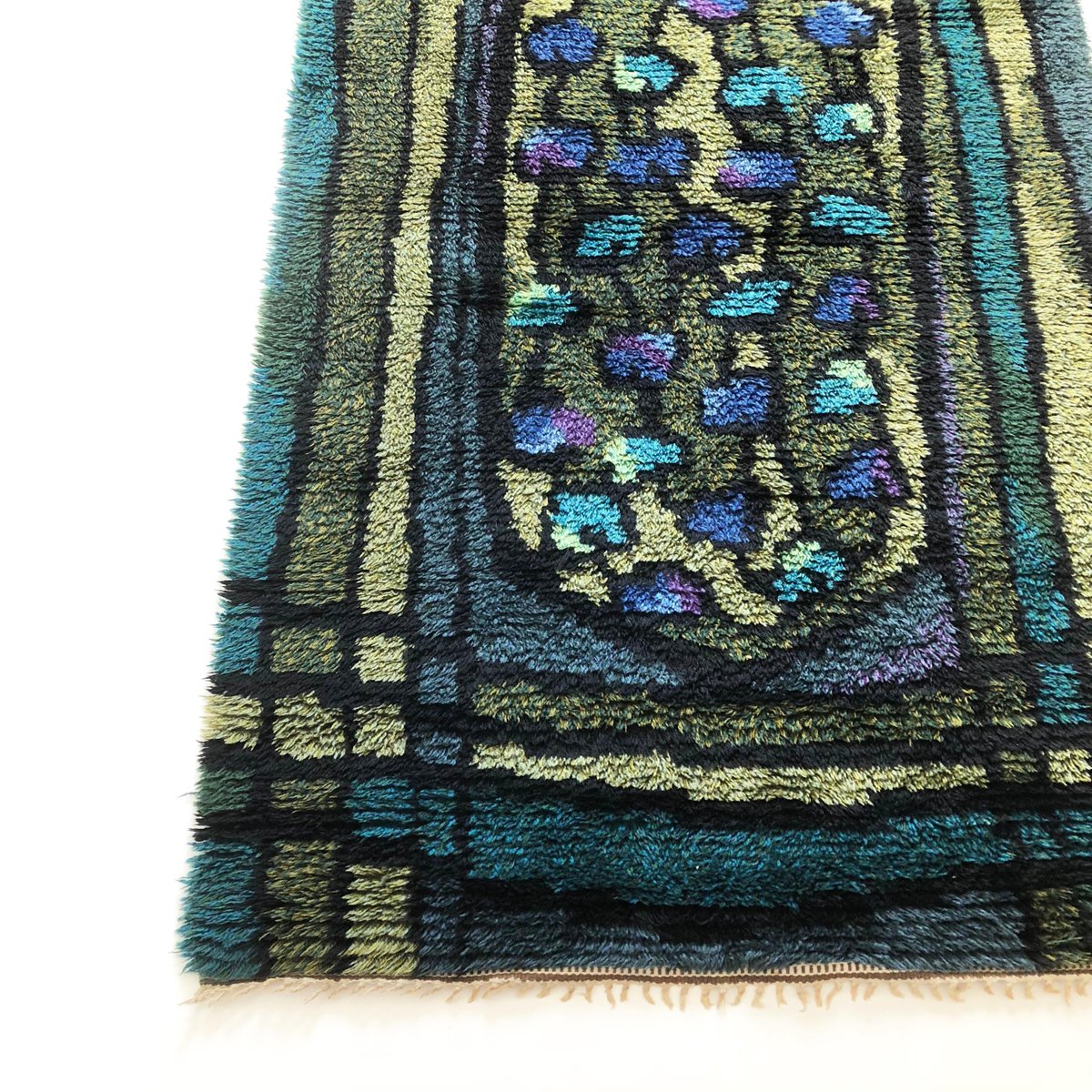 Scandinavian Abstract High Pile Rya Rug Carpet, Sweden, 1960s for sale ...
