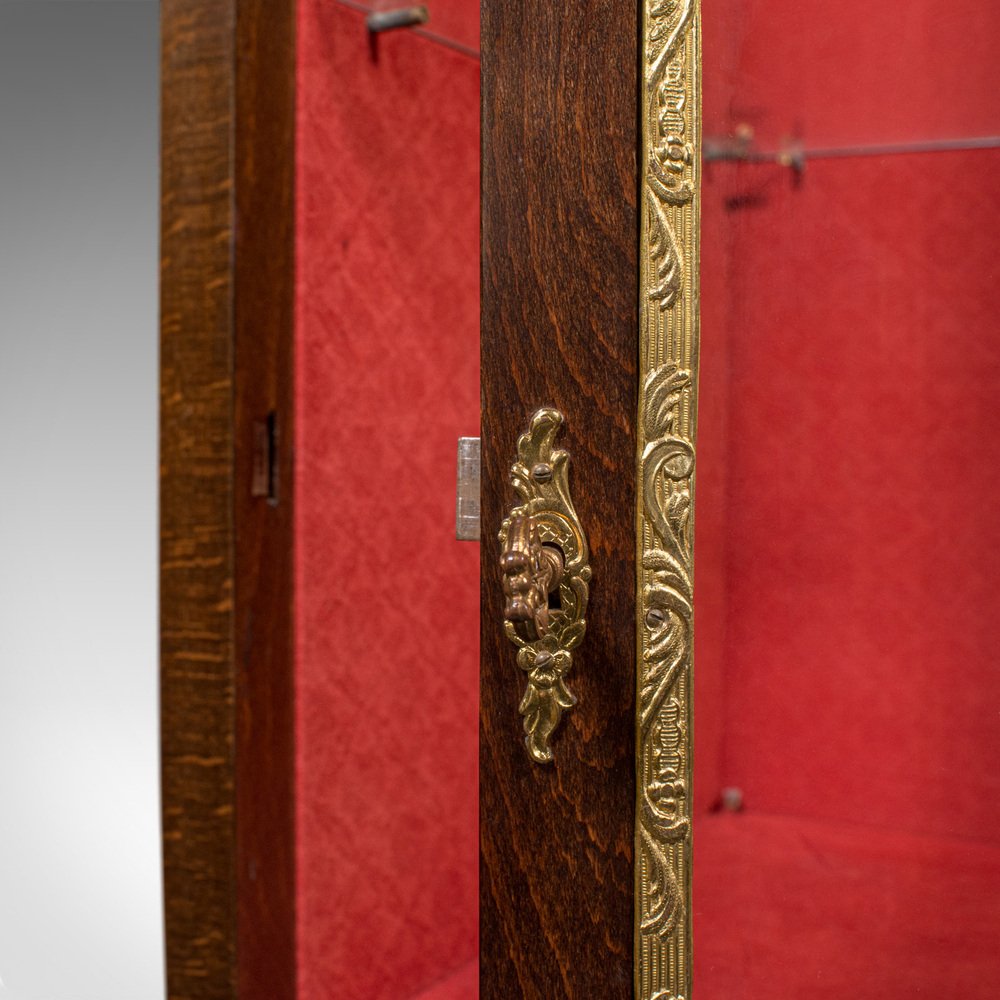 Tall Late 20th Century Vintage French Corner Vitrine Display Cabinet ...