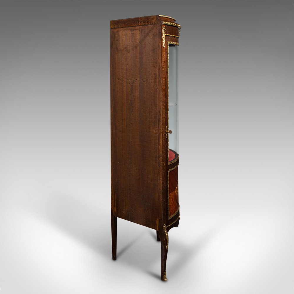 Tall Late 20th Century Vintage French Corner Vitrine Display Cabinet ...
