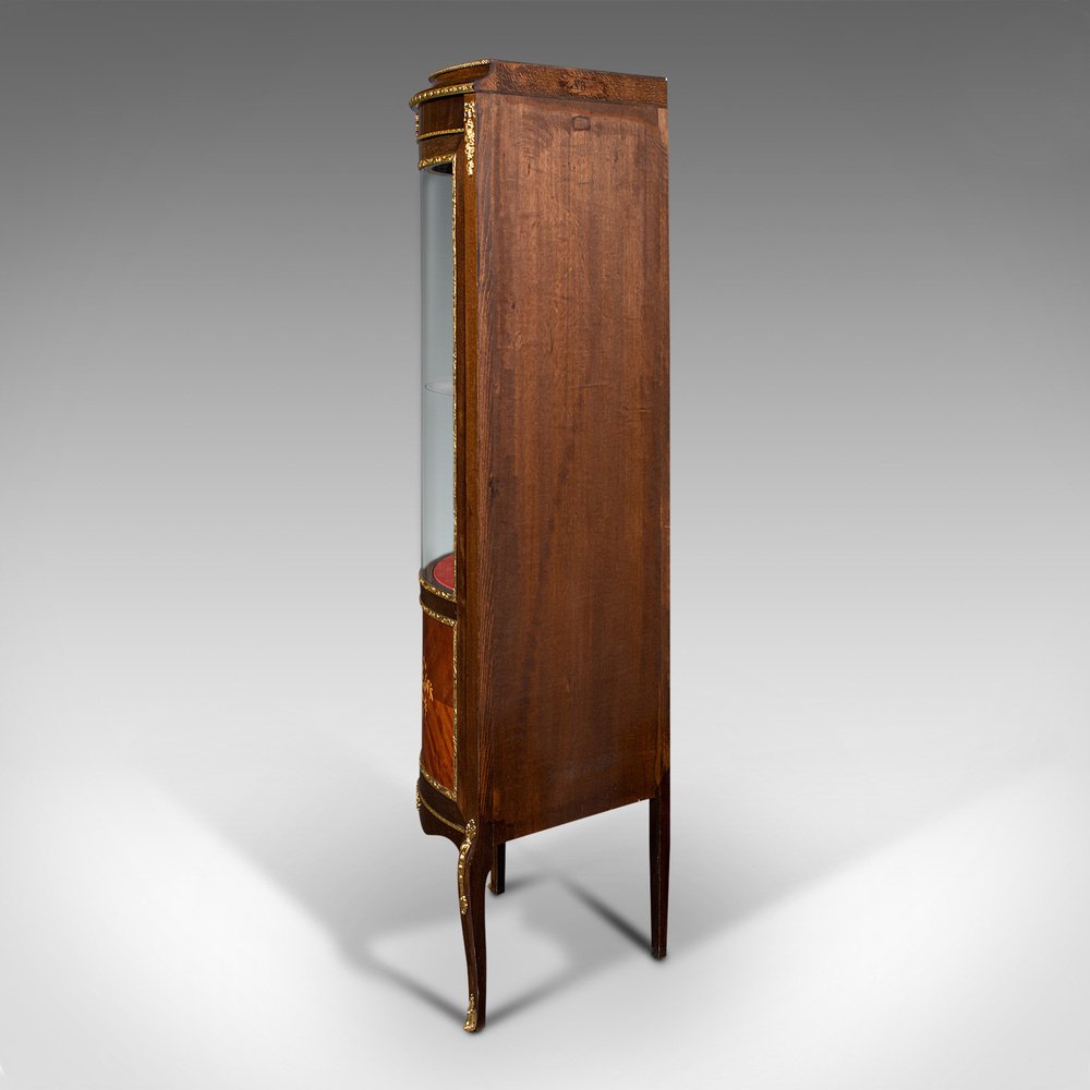 Tall Late 20th Century Vintage French Corner Vitrine Display Cabinet ...