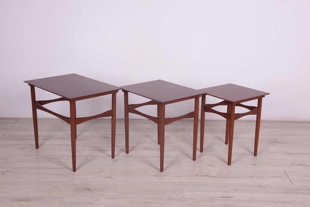 Mid-Century Danish Nesting Tables by Poul Hundevad for Fabian, 1960s ...