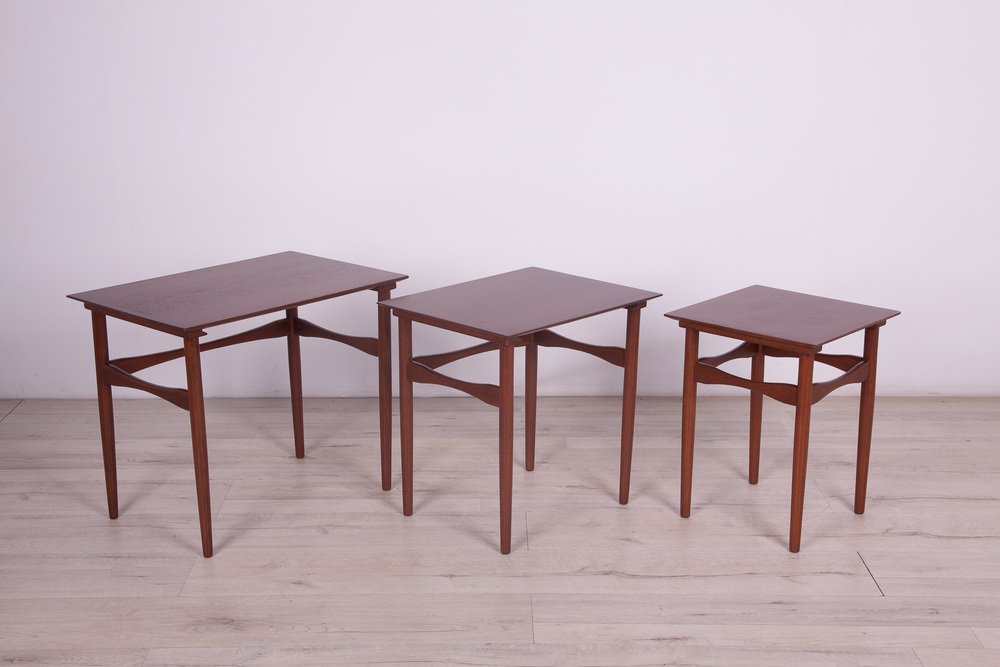 Mid-Century Danish Nesting Tables by Poul Hundevad for Fabian, 1960s ...