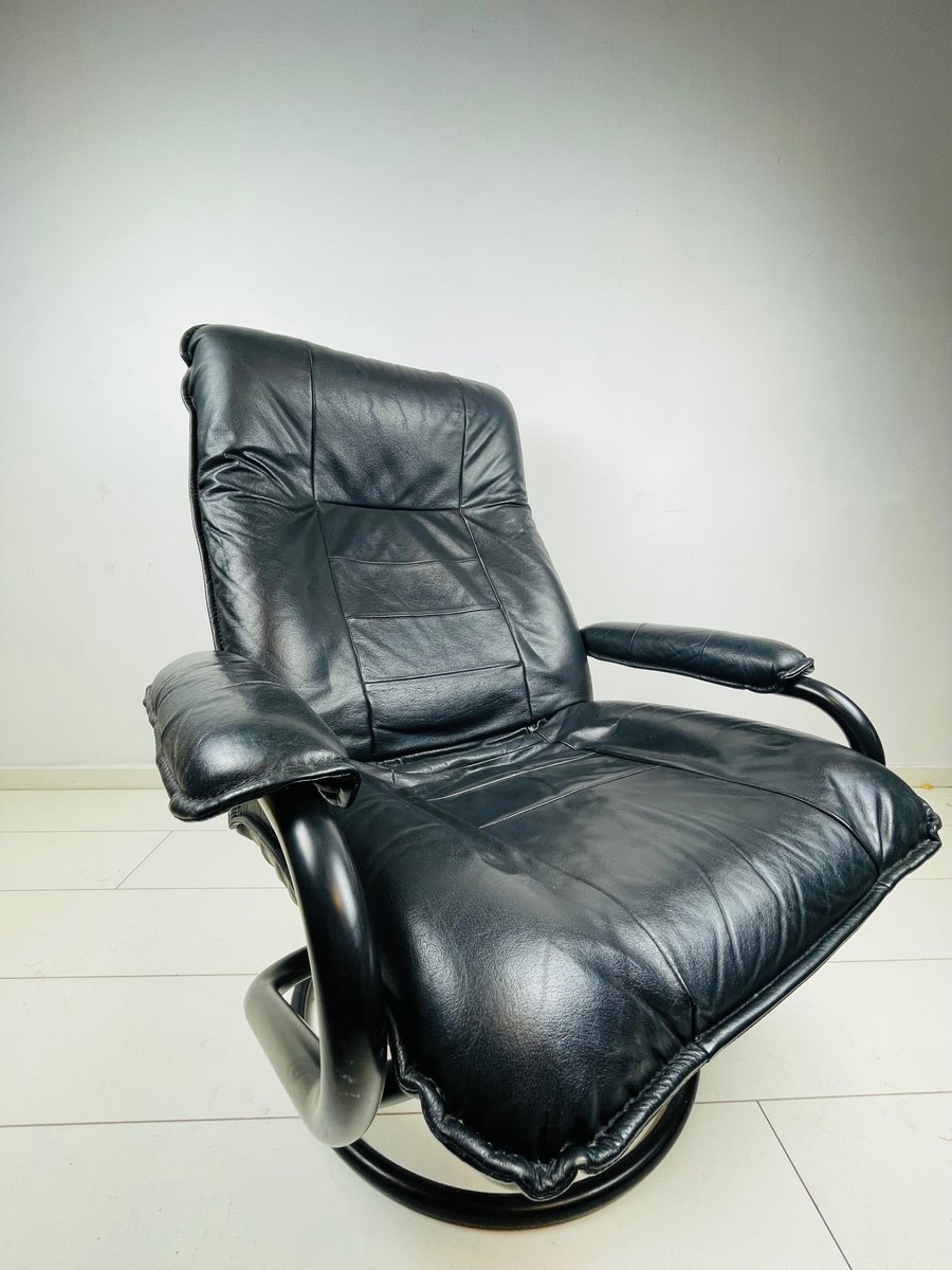 Danish Postmodern Leather Lounge Chair from Kebe, 1980s for sale at Pamono