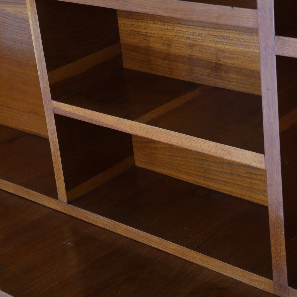 Large Oak Wood Library, 1950s for sale at Pamono
