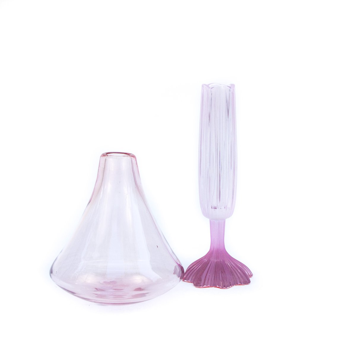 Tulip Foot Glass Vase for sale at Pamono