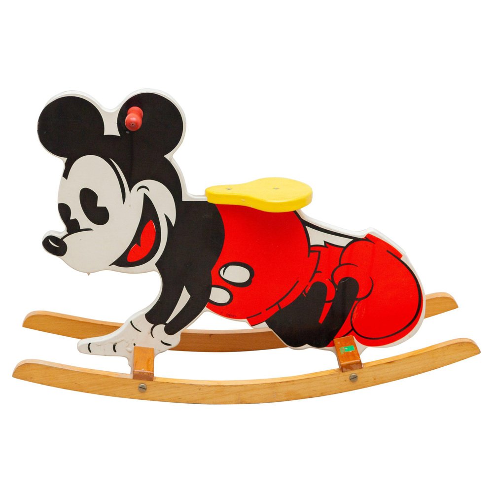 Wooden Mickey Mouse Child's Rocker or Play Stool from Vilac France ...
