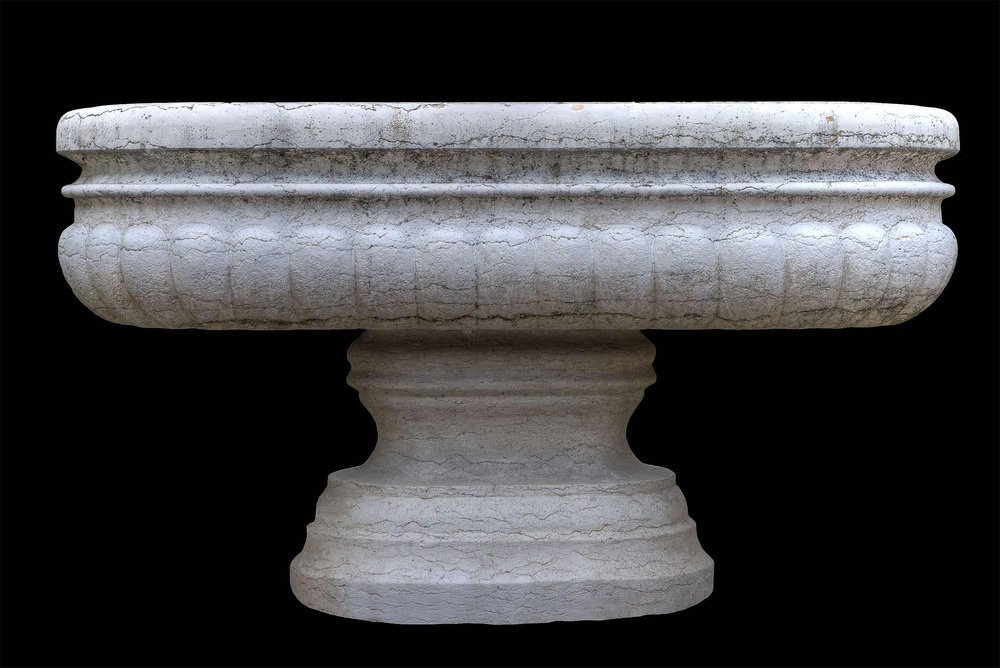 Large Antique Carved Istria Stone Vases for sale at Pamono