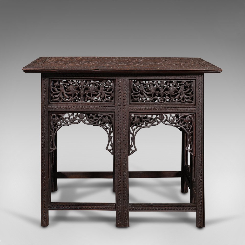 Antique Anglo Indian Victorian Folding Occasional Campaign Table for ...