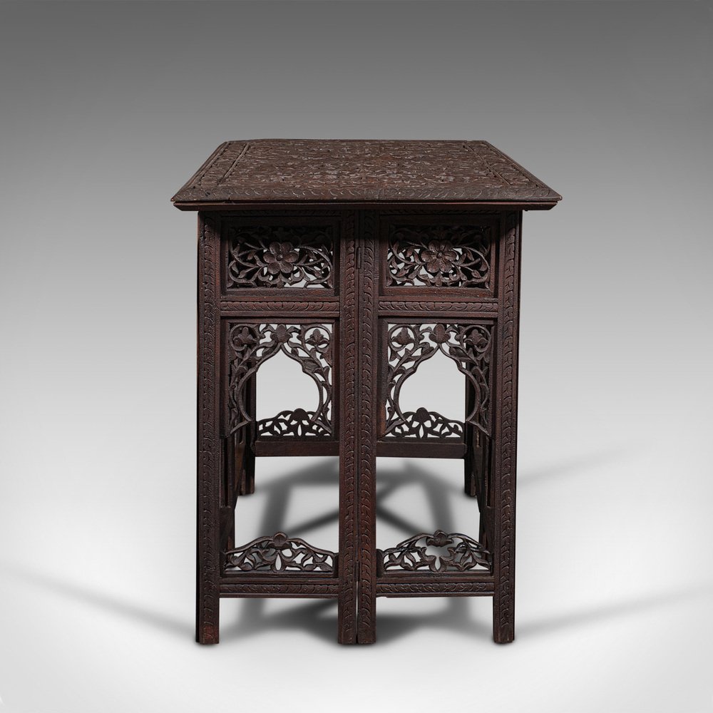 Antique Anglo Indian Victorian Folding Occasional Campaign Table for ...