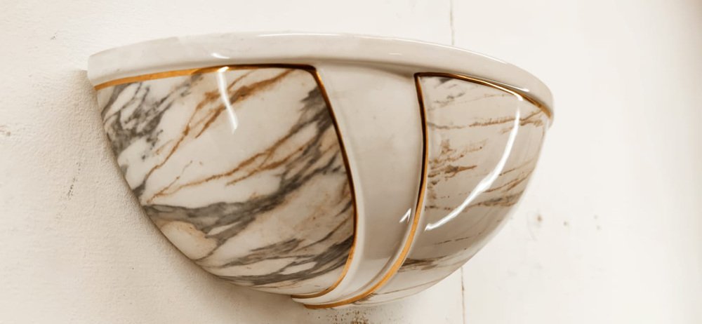 Mid-Century Modern Ceramic Pottery Sconce for sale at Pamono