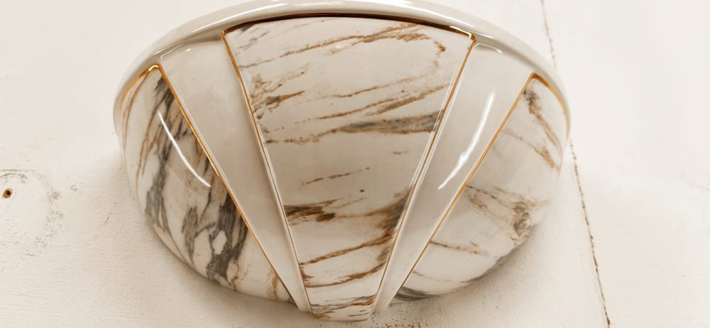 Mid-Century Modern Ceramic Pottery Sconce for sale at Pamono