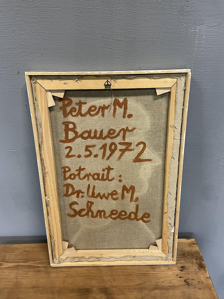 Peter M. Bauer, Portrait, 1972, Oil on Canvas for sale at Pamono