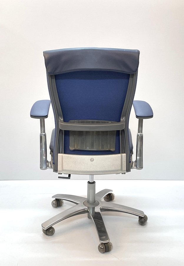 Aluminium and Italian Blue Leather Life Office Chair by Formway Design ...