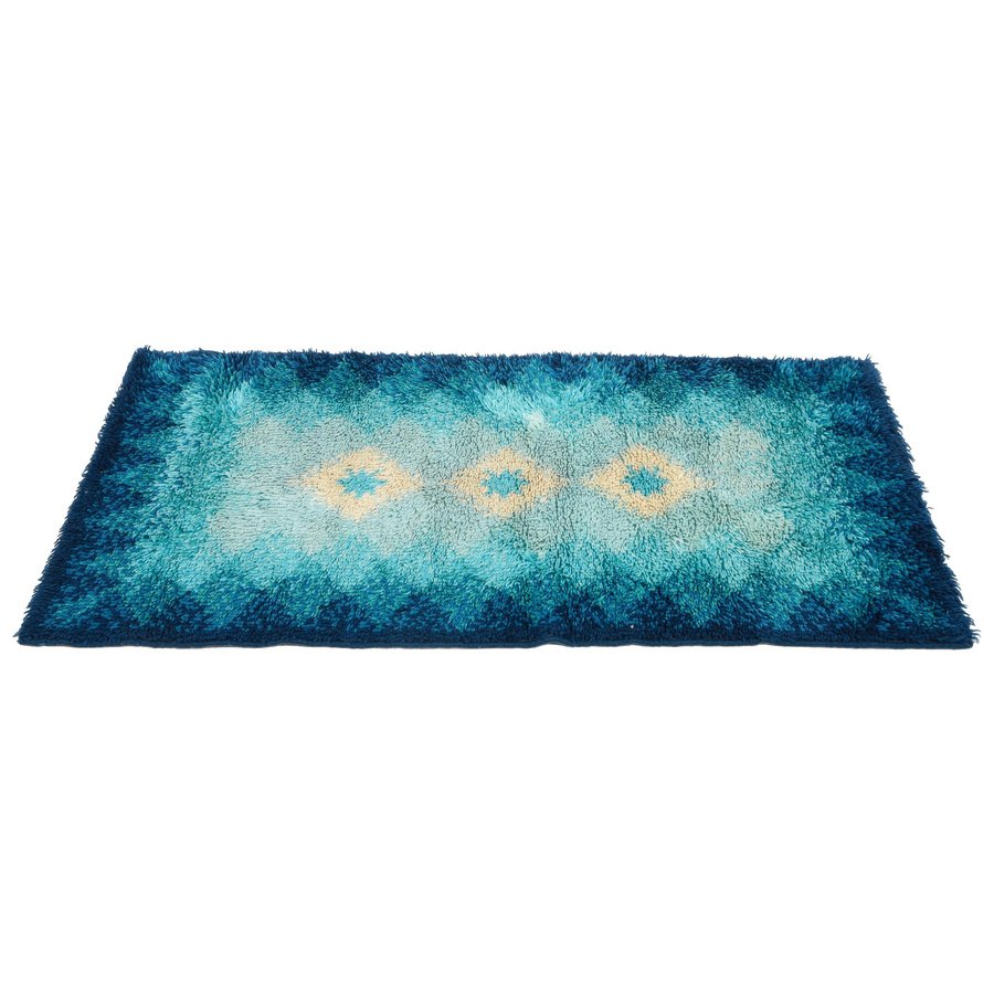 Mid-Century Italian Blue and White Pure Virgin Wool Rug from Samit ...
