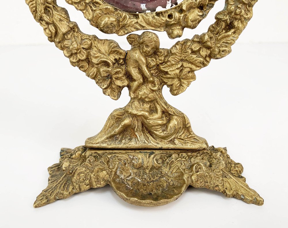 20th Century Neo-Renaissance Gilded Bronze Table Mirror for sale at Pamono