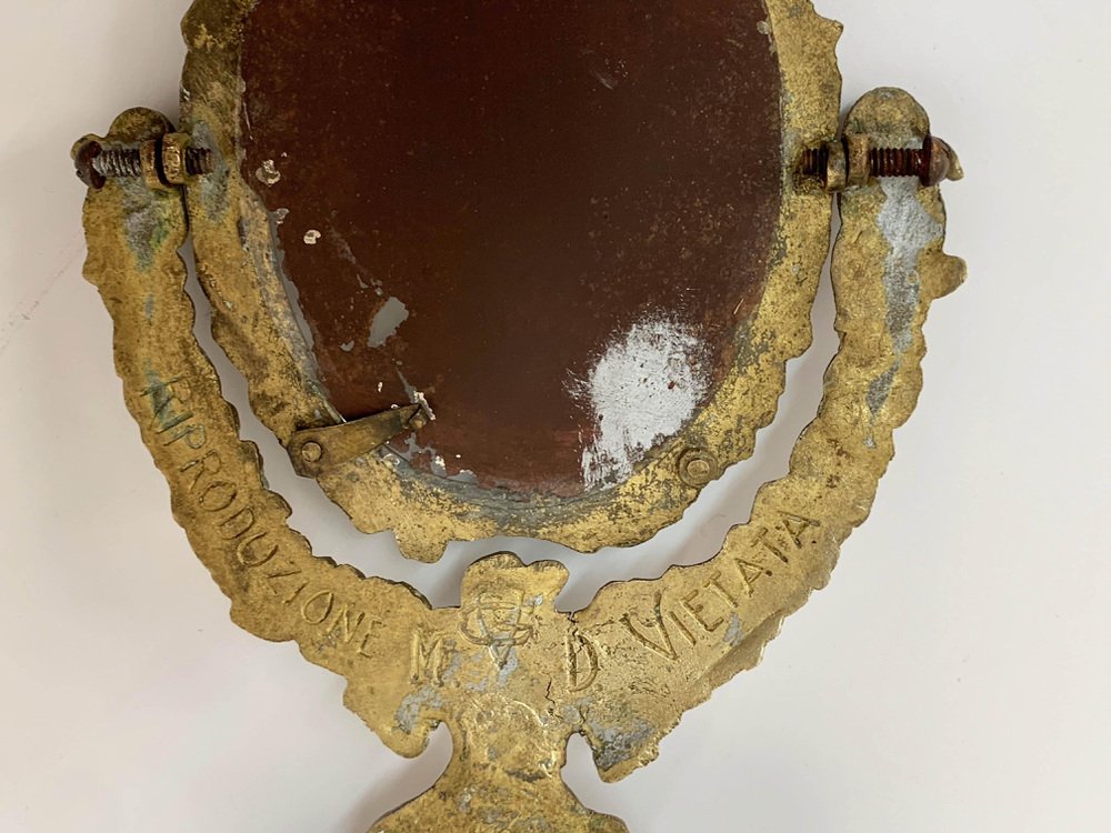 20th Century Neo-Renaissance Gilded Bronze Table Mirror for sale at Pamono