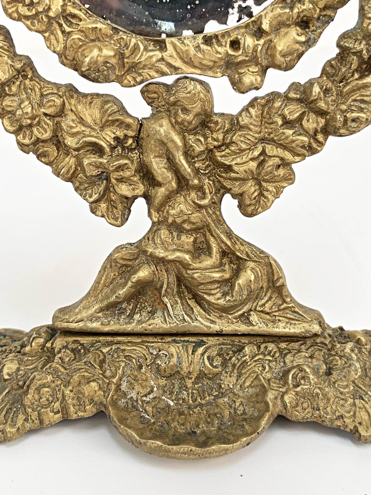 20th Century Neo-Renaissance Gilded Bronze Table Mirror for sale at Pamono