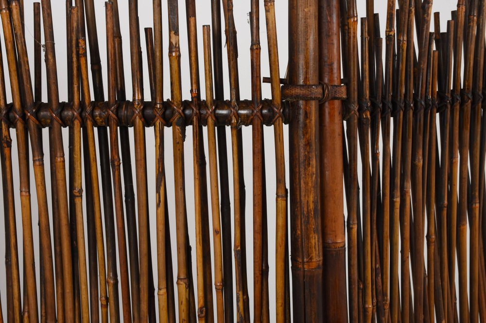 Italian Rattan Partition Room Divider Screen, 1900s for sale at Pamono