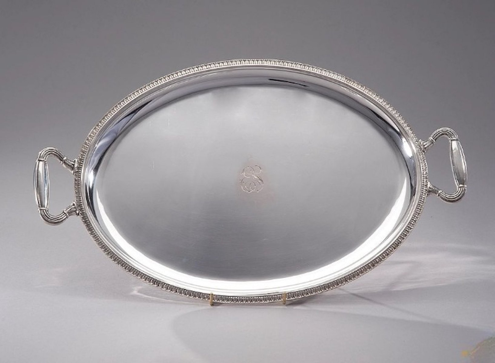 Silver Serving Tray for sale at Pamono