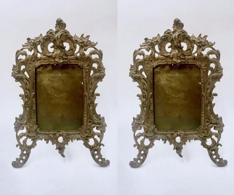 Bronze Photo Frames, Set of 2 for sale at Pamono