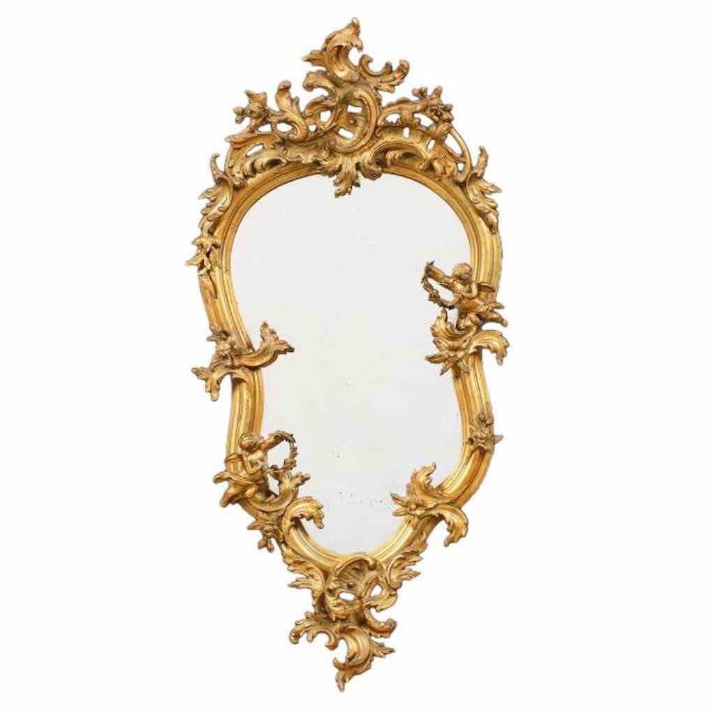 Rococo Wall Mirror for sale at Pamono