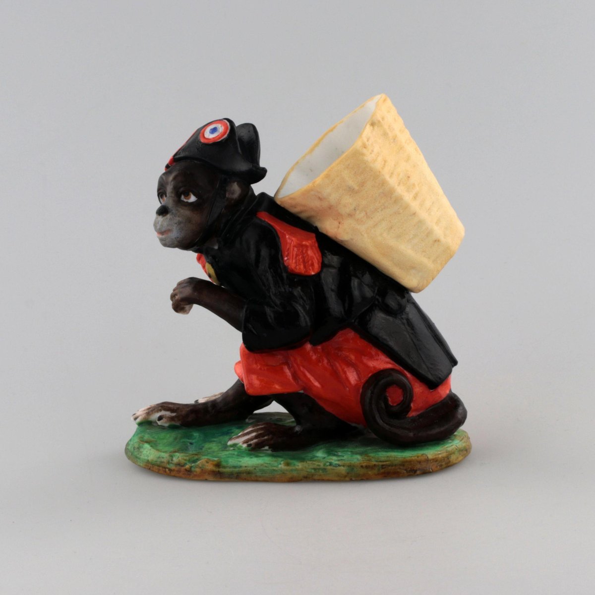 Porcelain Pencil Holder Monkey in the Shape of Napoleon for sale at Pamono