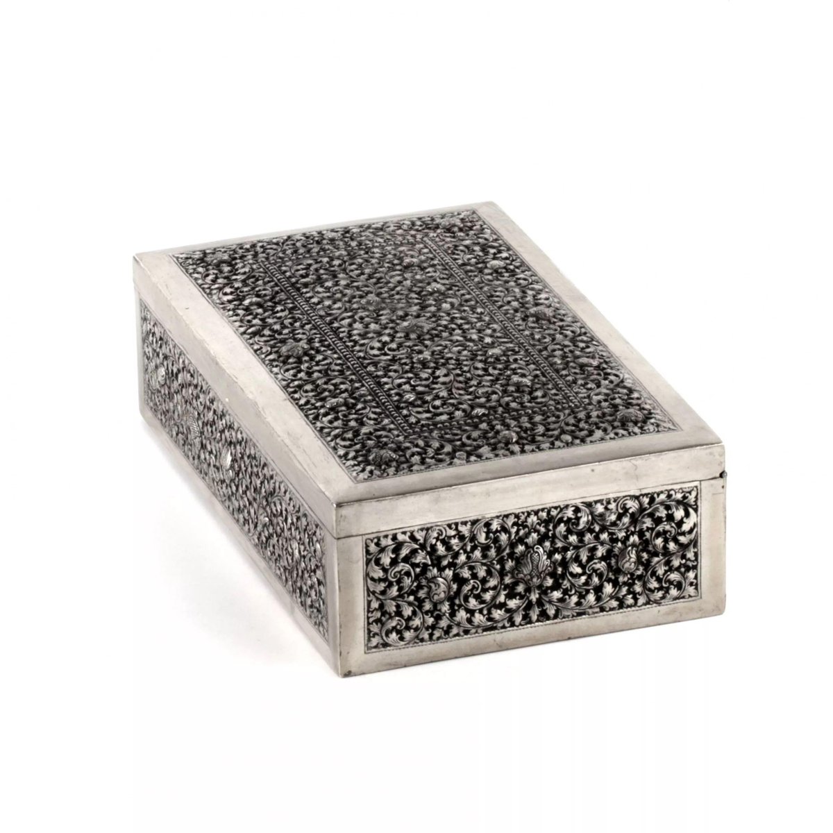 Silver Cigar Box for sale at Pamono