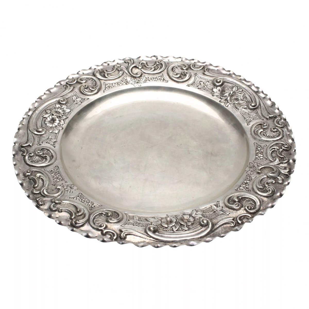 Vintage Pure Silver Serving Platter for sale at Pamono