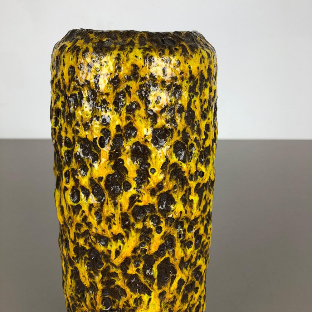 Yellow Fat Lava Multi-Color Vase from Scheurich Wgp, 1970s for sale at ...