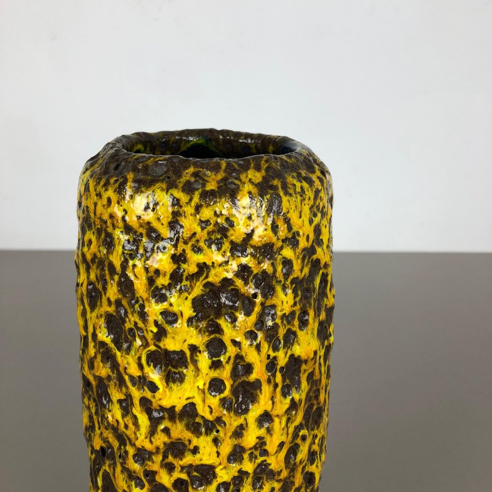 Yellow Fat Lava Multi-Color Vase from Scheurich Wgp, 1970s for sale at ...