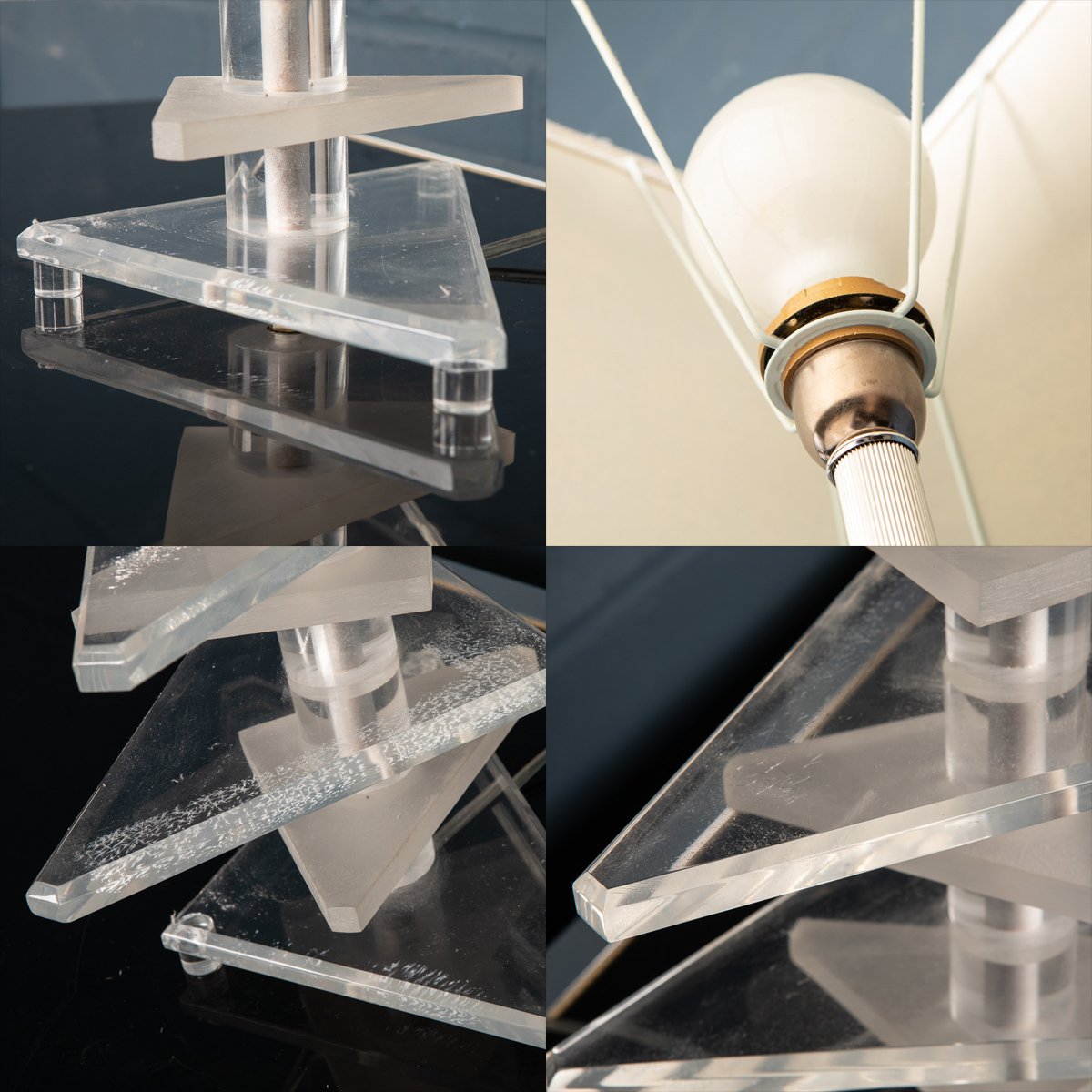 Mid 20th Century American Stacked Acrylic Table Lamps, Set of 2 for ...