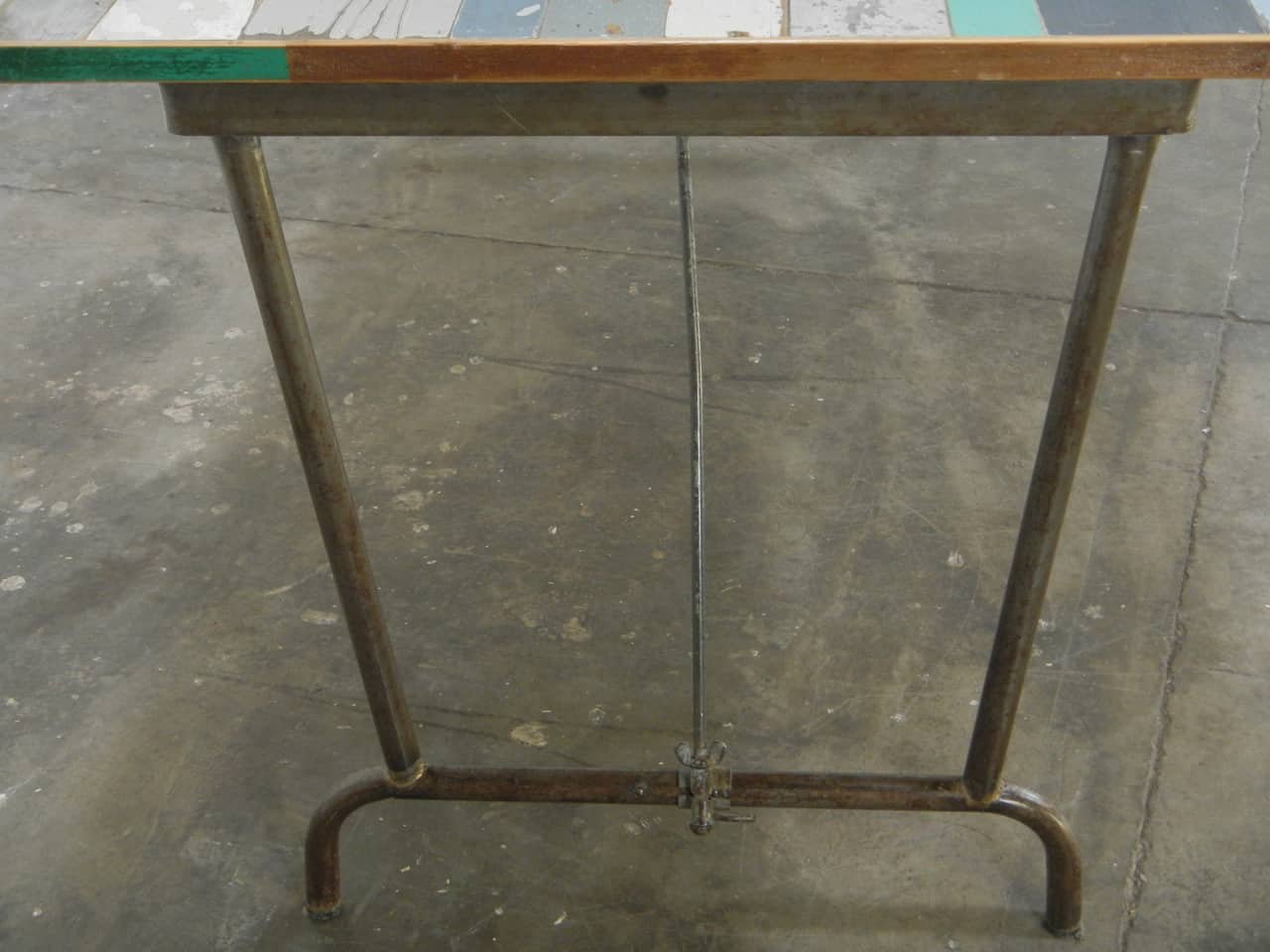 Folding Table with Patchwork Plane, 1970s for sale at Pamono