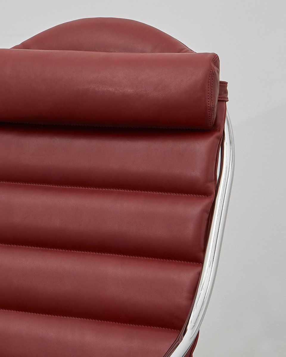 PH Lounge Chair, Chrome, Aniline Leather Indianred for sale at Pamono