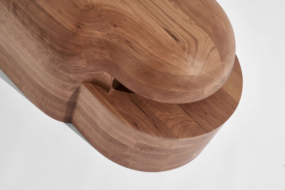 Banc Lahmu en Merisier par Sizar Alexis en vente sur Pamono