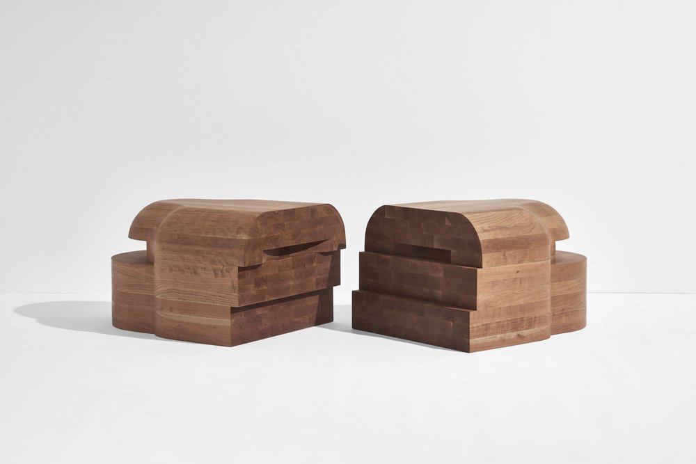 Banc Lahmu en Merisier par Sizar Alexis en vente sur Pamono