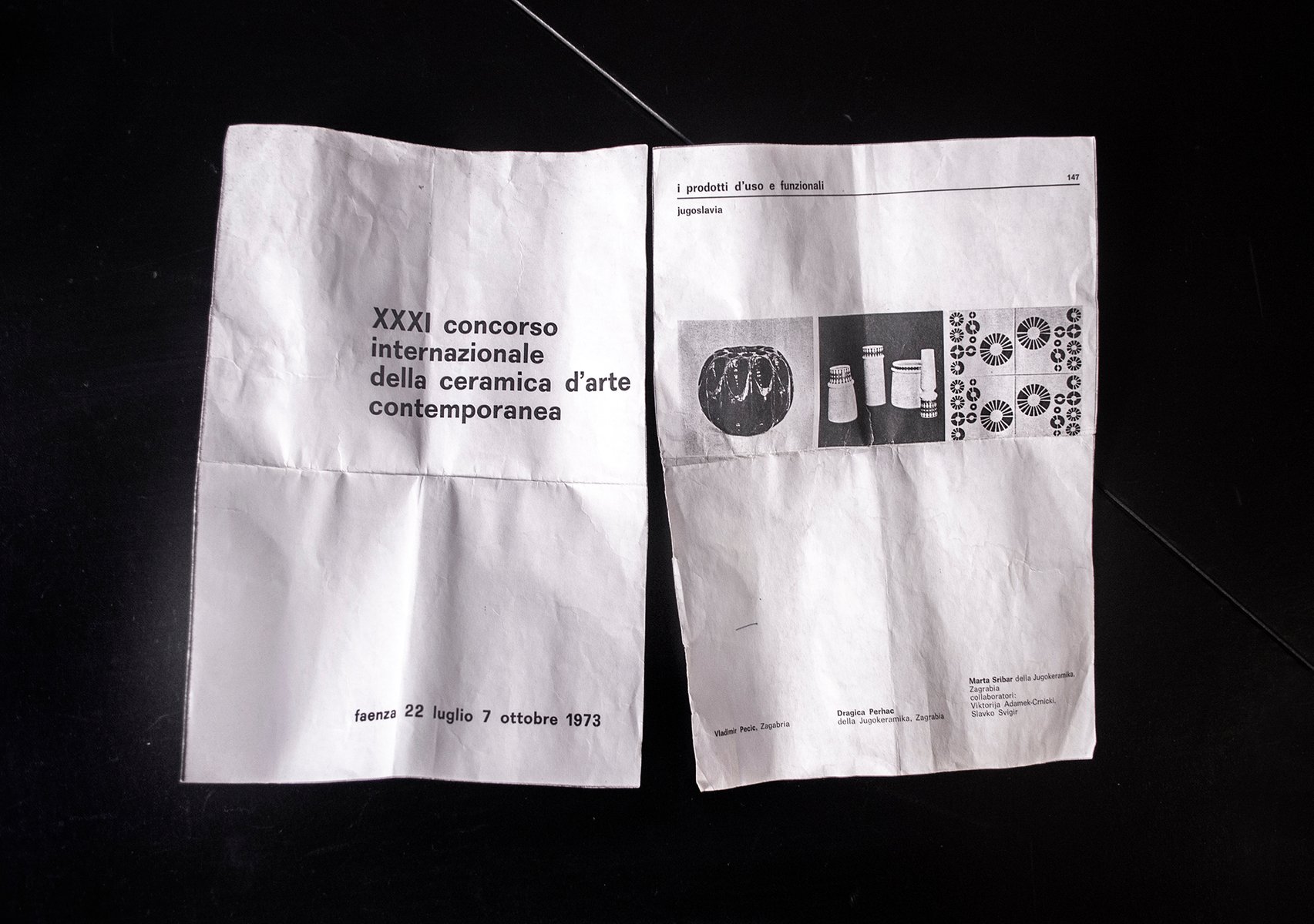 Ceramic Vase Sculpture by Vladimir Pecic, 1973 for sale at Pamono