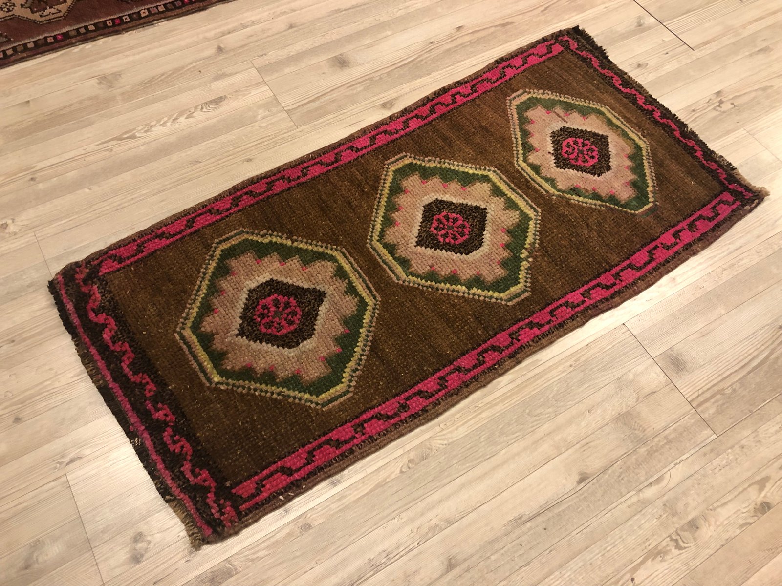 Small Vintage Bohemian Rug for sale at Pamono