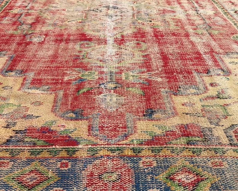 Antique Faded Rug for sale at Pamono
