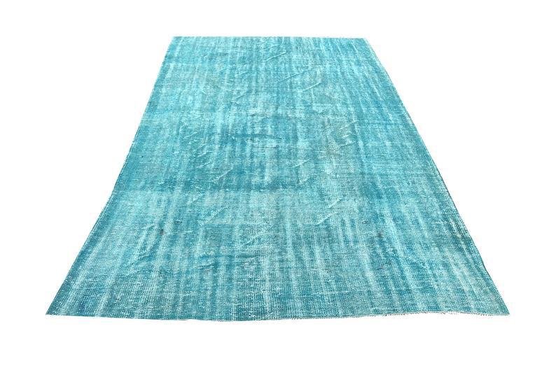 Turkish Turquoise Rug for sale at Pamono