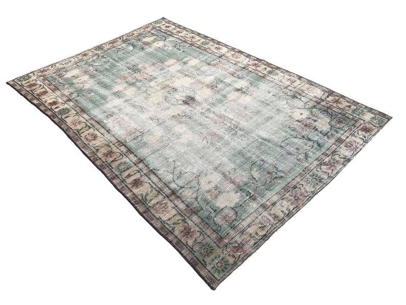 Antique Green Rug for sale at Pamono