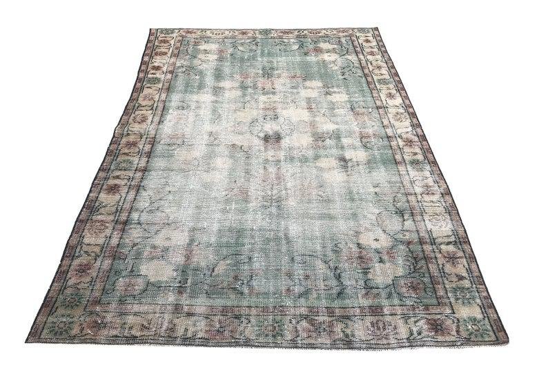 Antique Green Rug for sale at Pamono