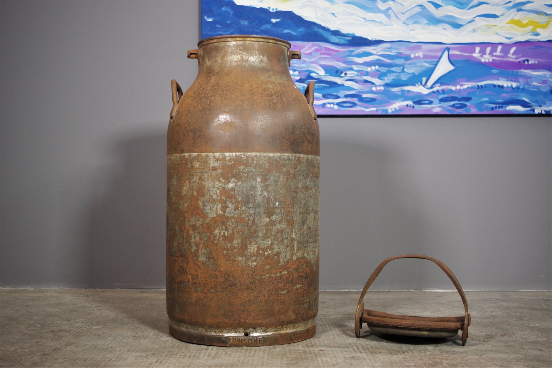 Iron Milk Container from Sansone, 1950s for sale at Pamono