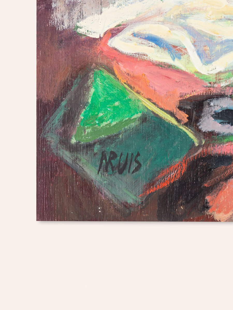 Valentin Rusin, Expressionist Nude, 20th Century, Acrylic on Wood ...