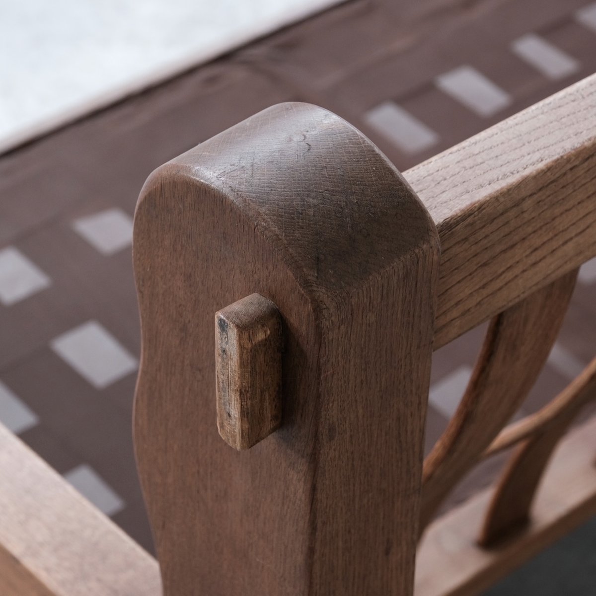 Brutalistisches Mid-Century Eichenholz Sofa & Sessel, 3er Set bei ...