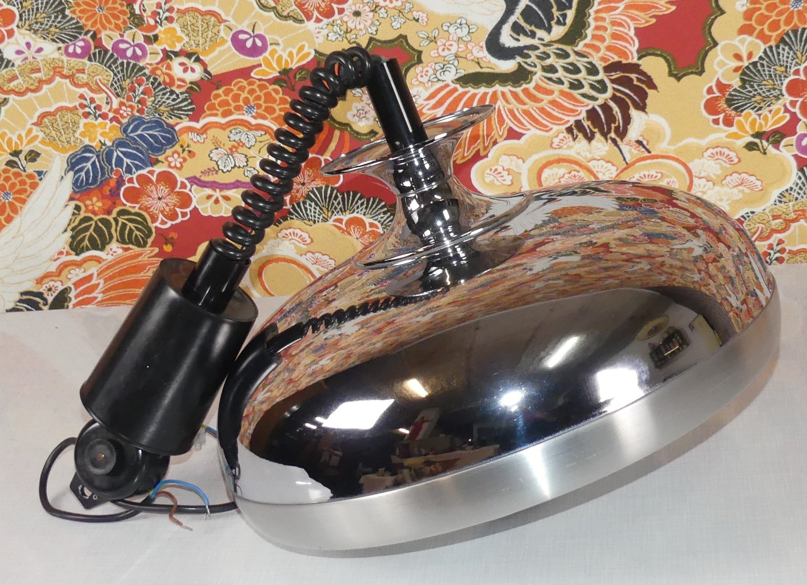 1970s Chrome Ceiling Light with Shuttle Train for sale at Pamono