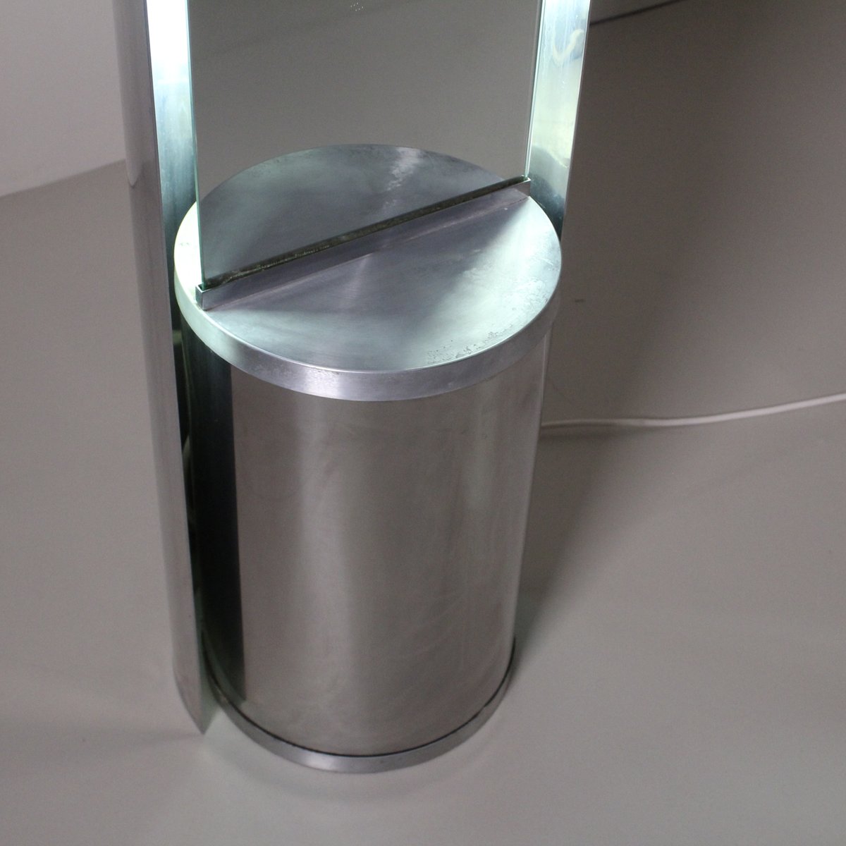 Italian Modern Steel Backlit Ground Mirror for sale at Pamono